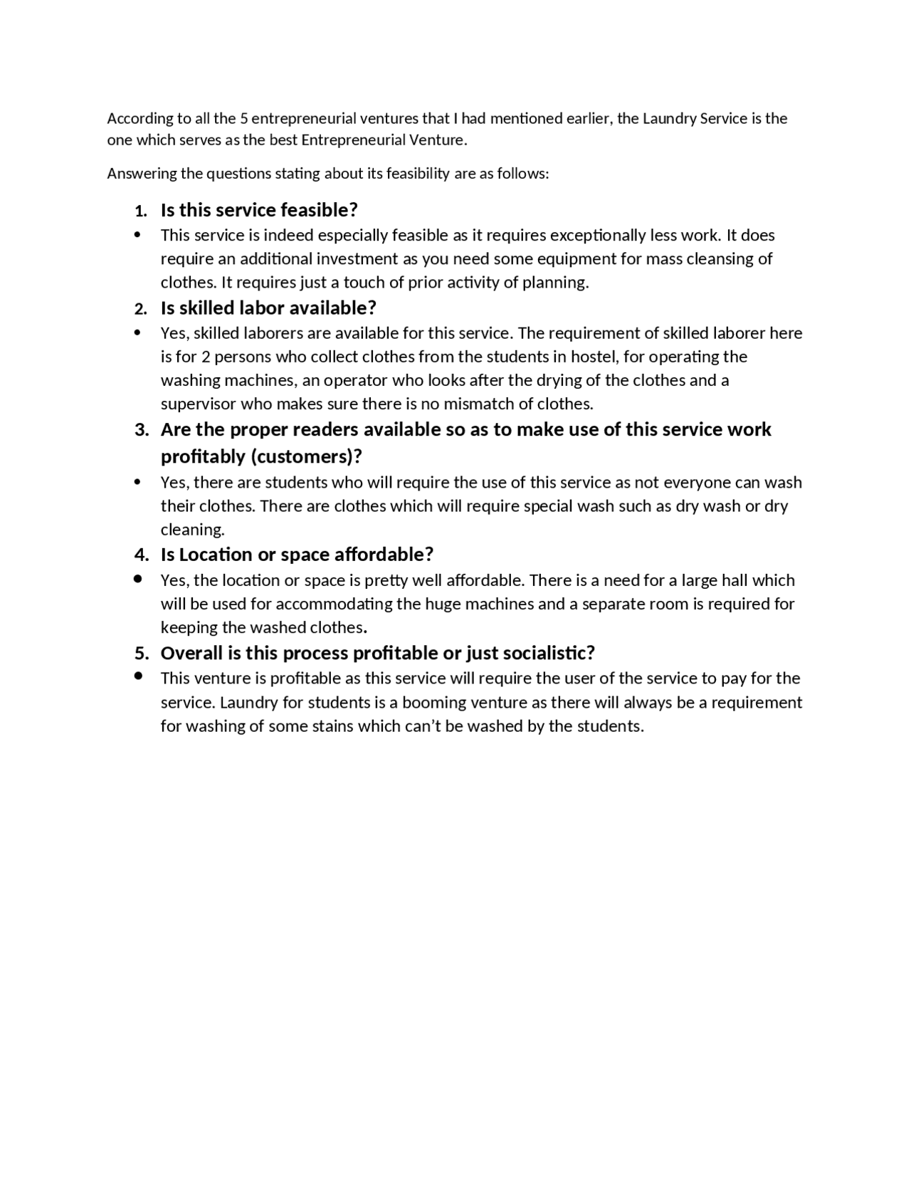 Venture Ideation Assignment - Docsity