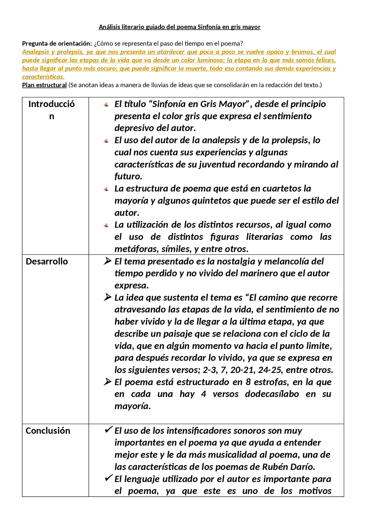 Análisis de un poema | Ejercicios de Lengua y Literatura | Docsity