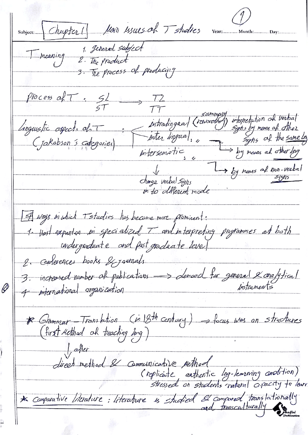 Chapter 1 jeremy munday | Study notes Cultural Studies - Docsity