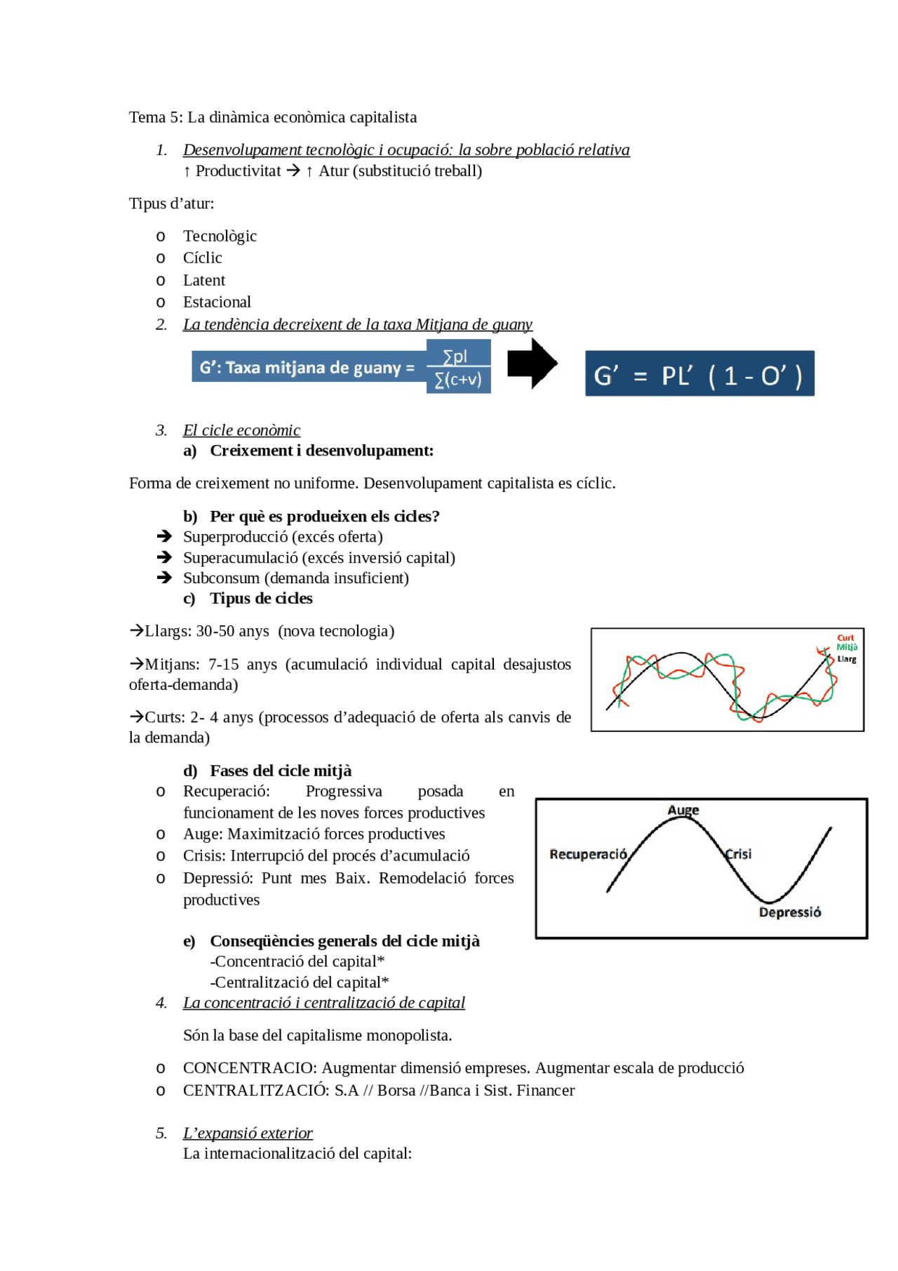 Tema 5 Entorn Económic Docsity