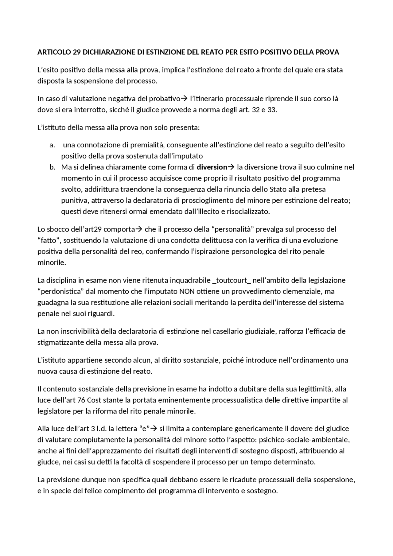Art29 Procedura Penale Minorile Docsity