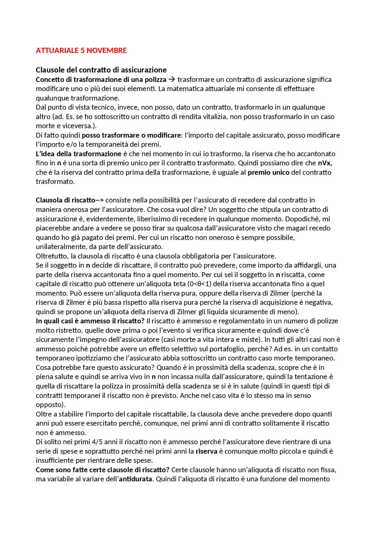 Matematica Attuariale 2 Appunti Di Matematica Generale Docsity