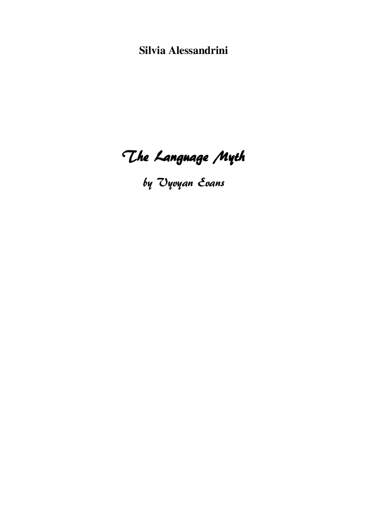 Riassunto Articolo The Language Myth Docsity