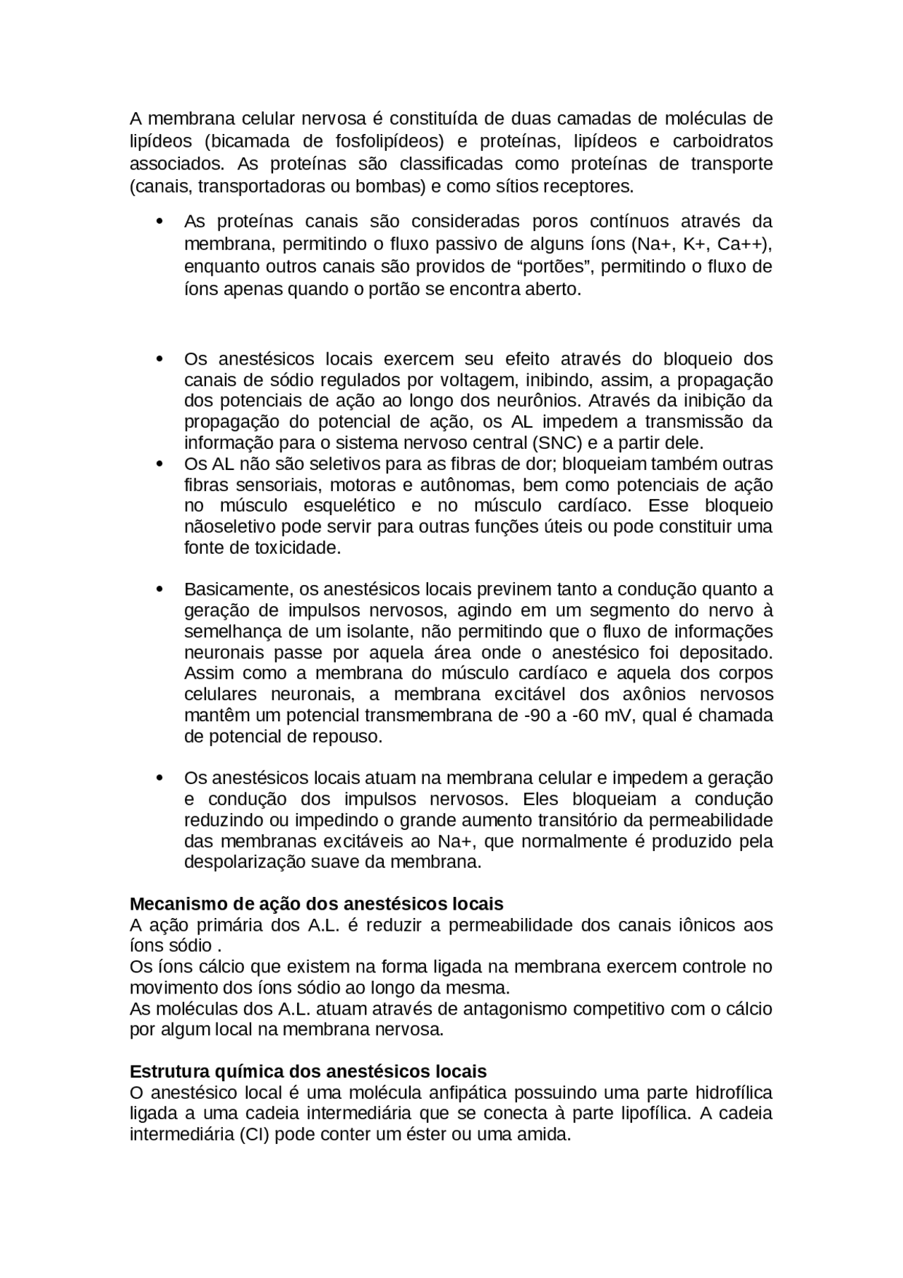 Anestésicos Locais Odontologia Docsity