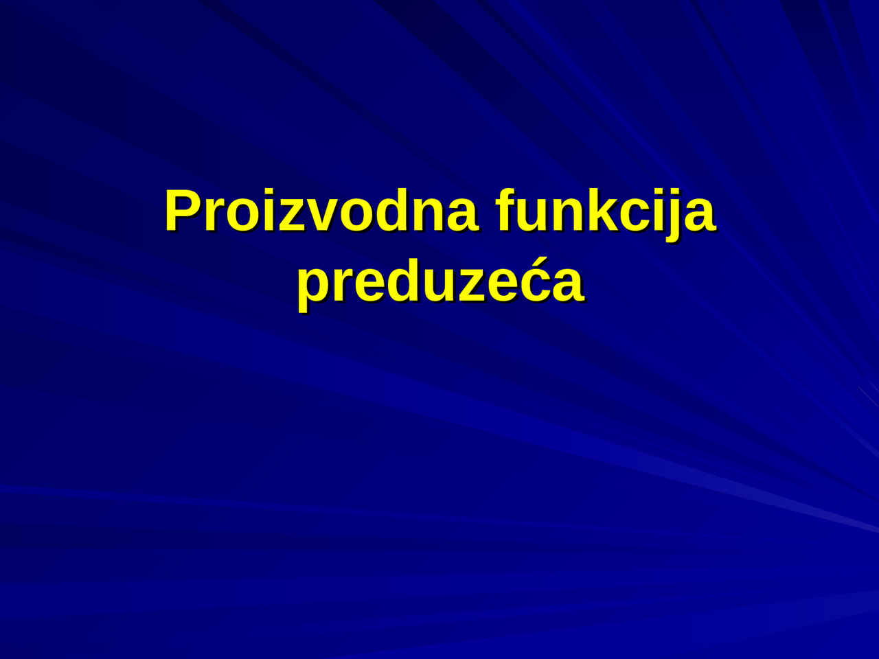 Proizvodna funkcija preduzeca | Maturalni radovi' predlog Ekonomija ...