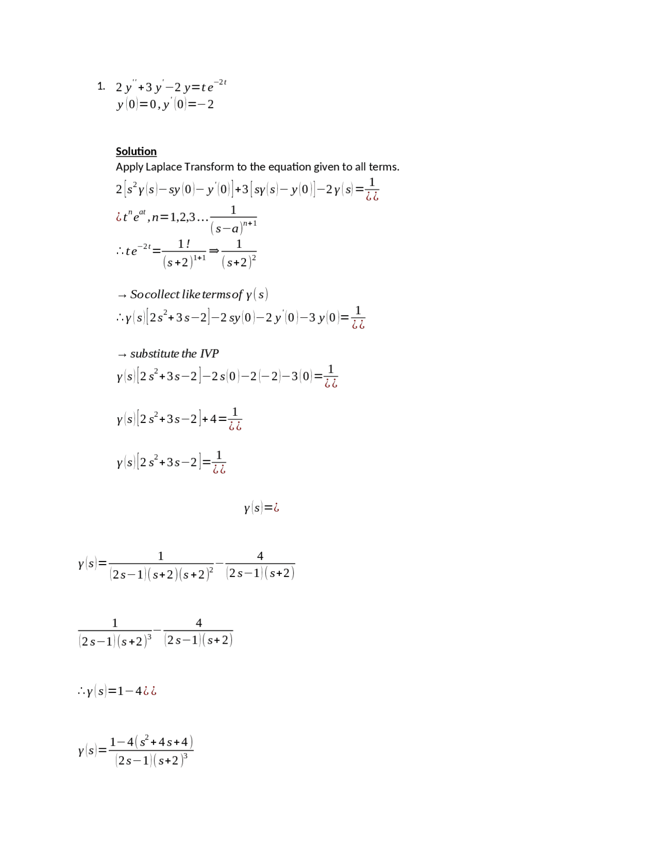 Differential Equations Docsity