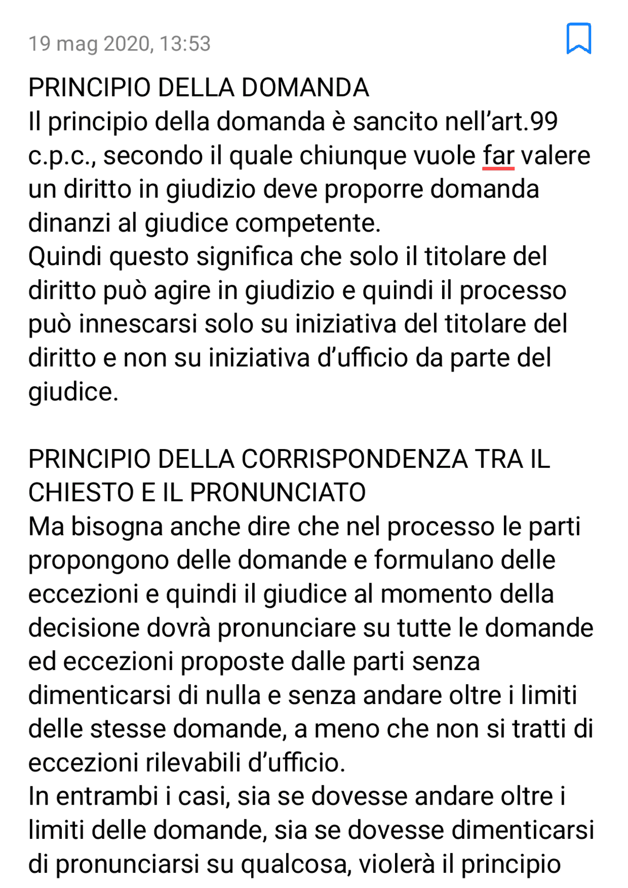 Principi Generali Del Processo Civile Docsity