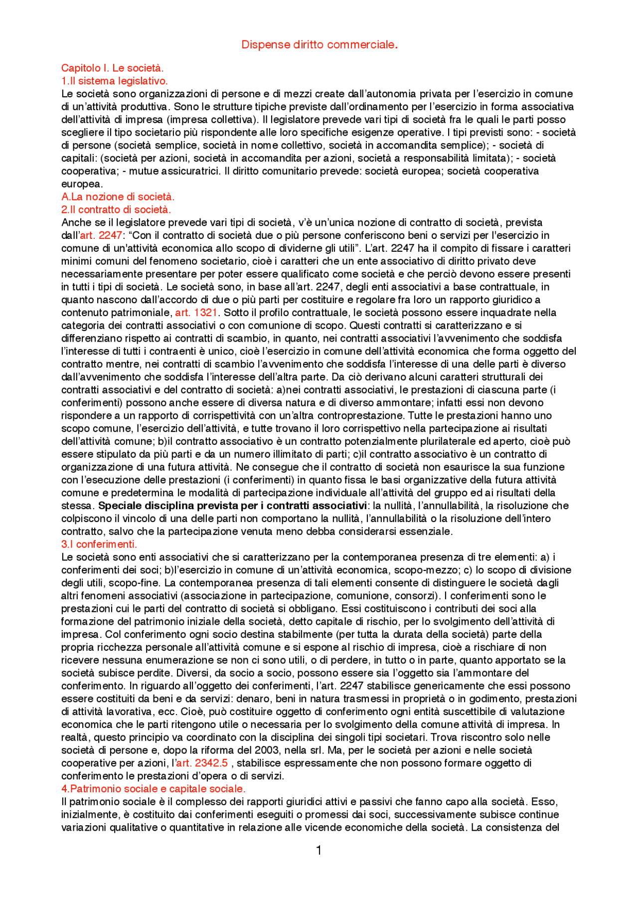 Dispense Diritto Commerciale Volume 2 Docsity