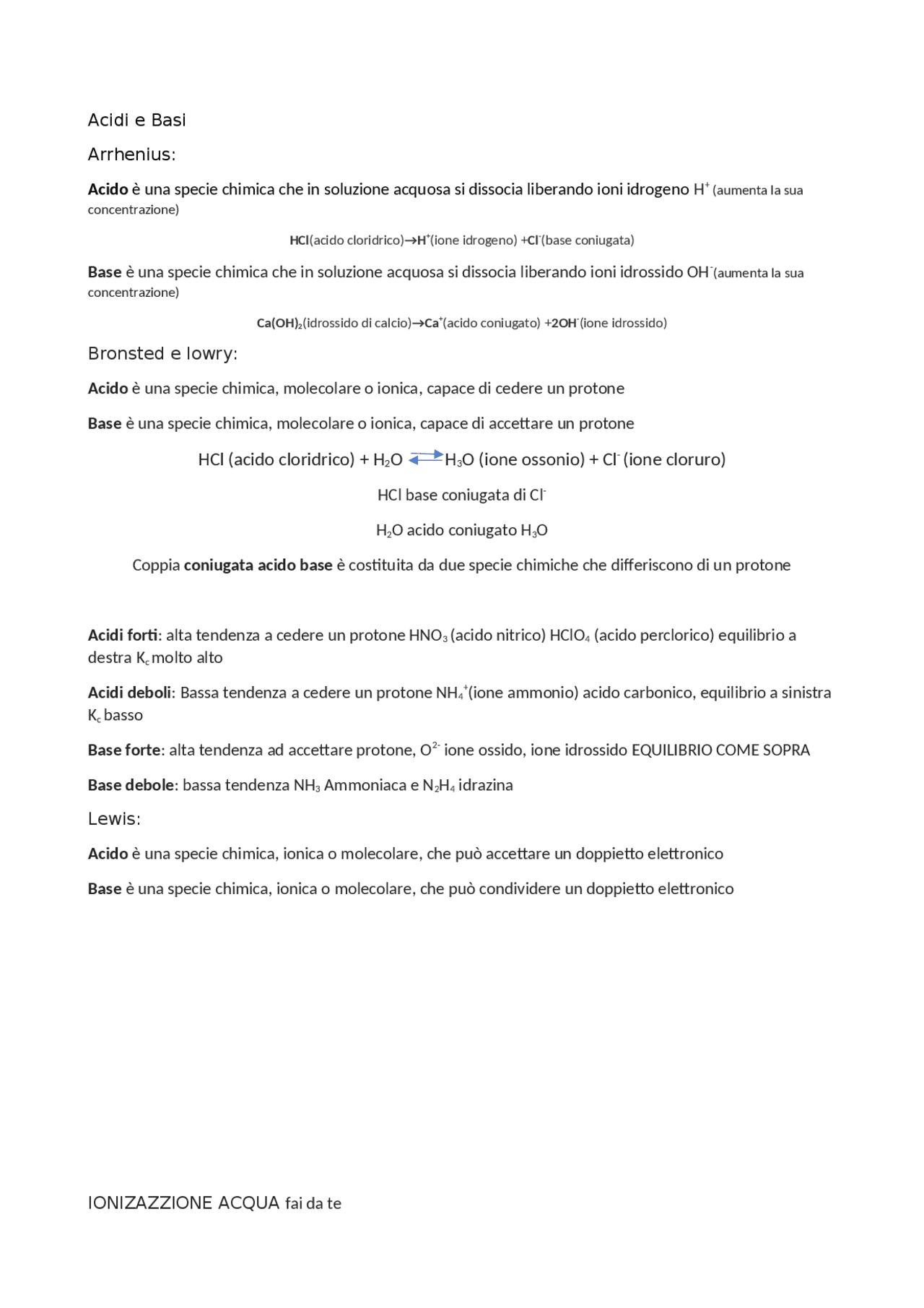 Appunti Chimica Scienze Docsity