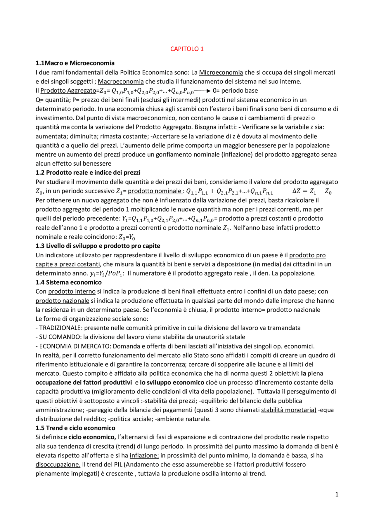 Riassunto Macroeconomia Sintesi Del Corso Di Macroeconomia Docsity