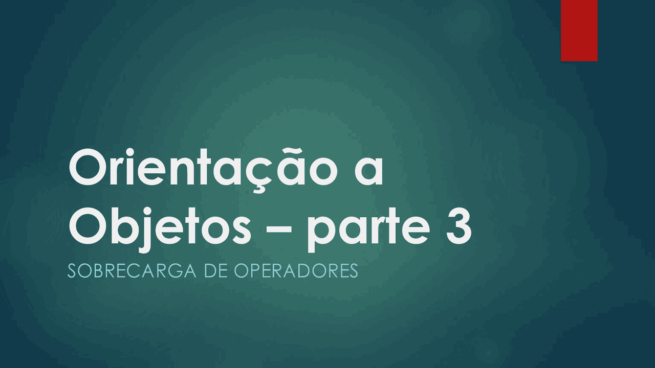 Aula Computação Em Python Sobrecarga De Operadores Docsity