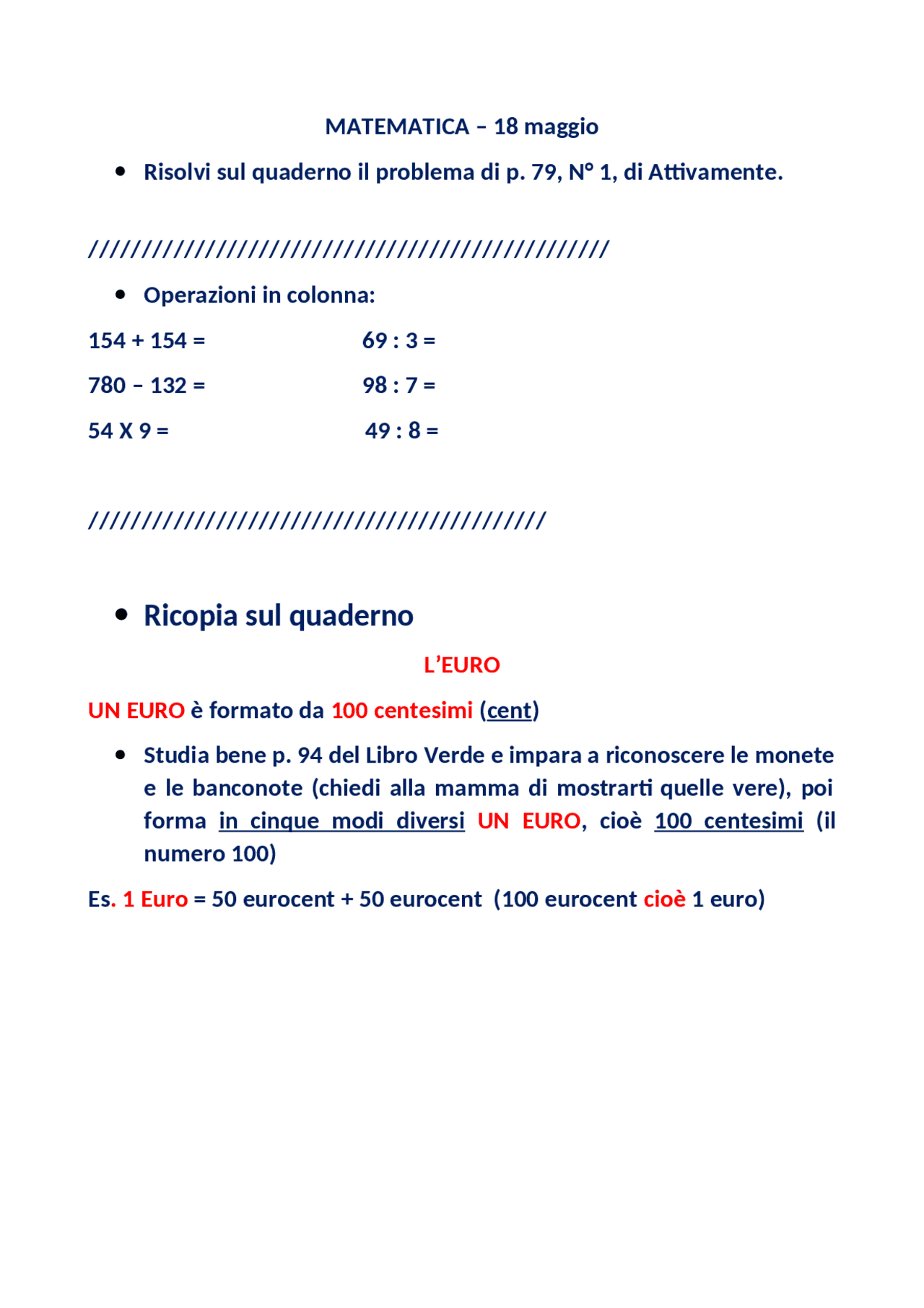 Esercitazioni Di Matematica Docsity