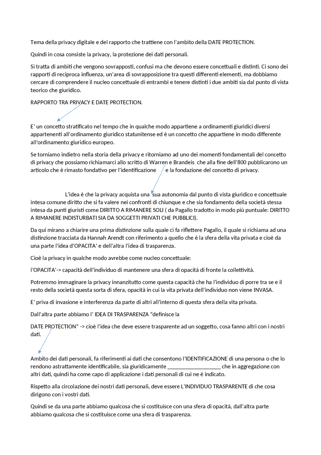 Privacy E Data Protection Docsity