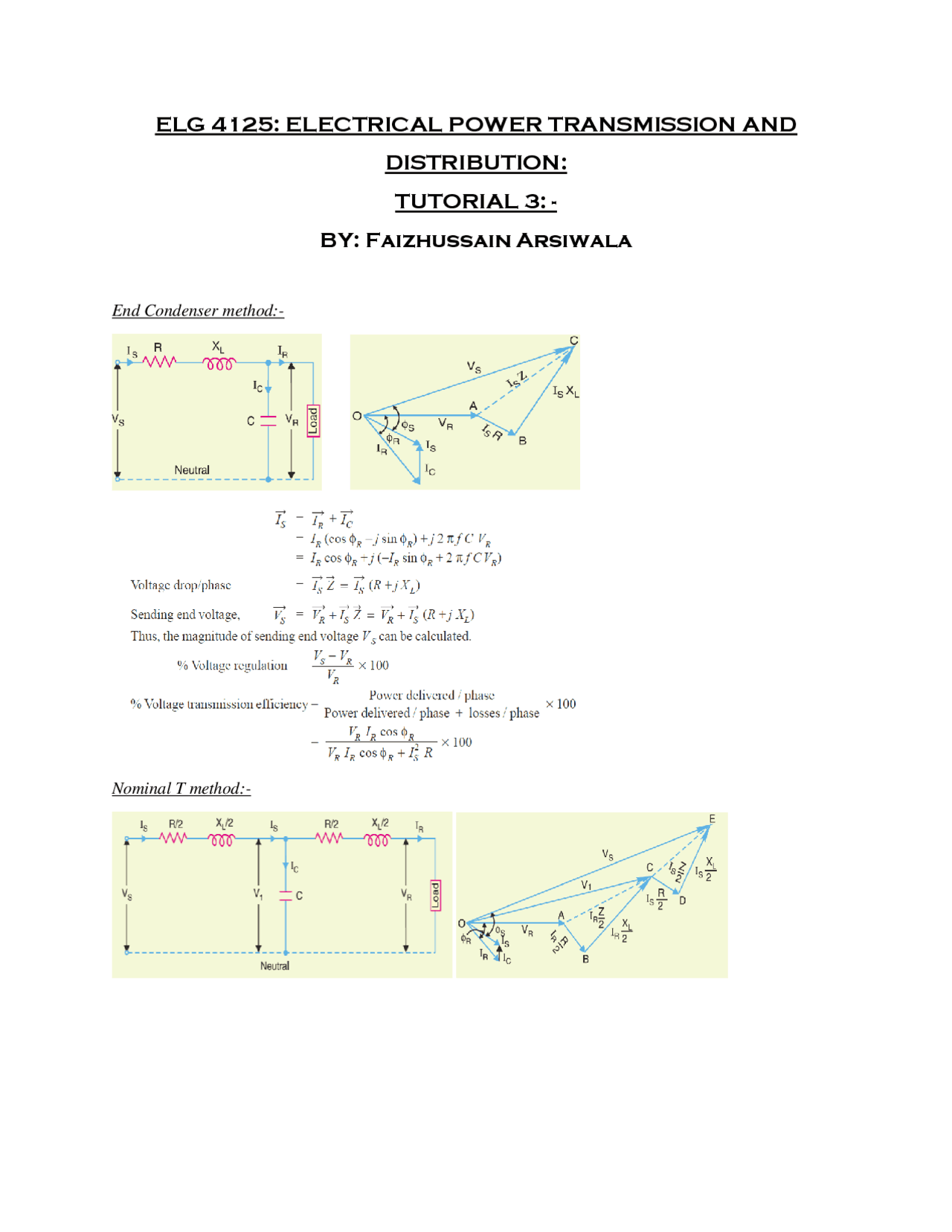 Electrical Power Transmission And Distribution Lecture Notes Power