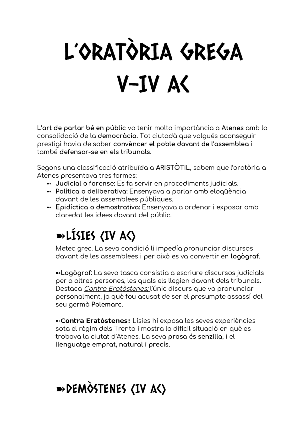 Loratòria Grega S V Iv Ac Docsity