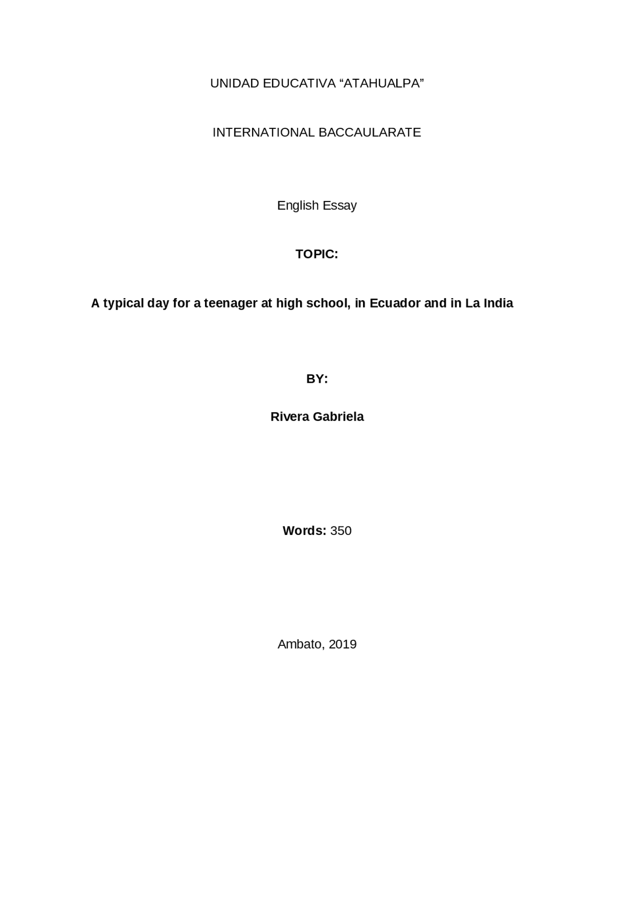 Ensayo Ib InglÉs Ab Initio Lectures De Anglais Docsity