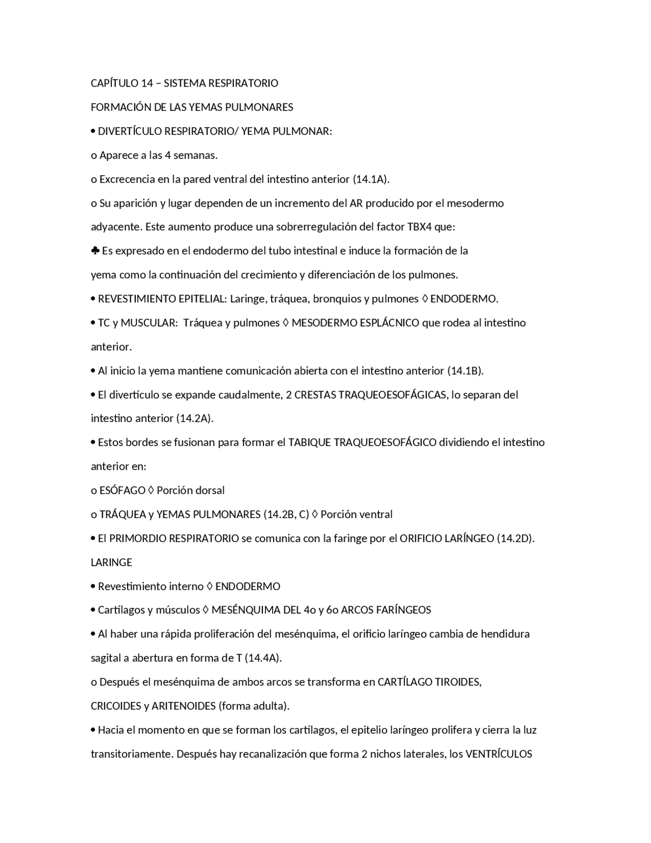 Capitulo 14 Embriologia Langman Apuntes De Histología Docsity