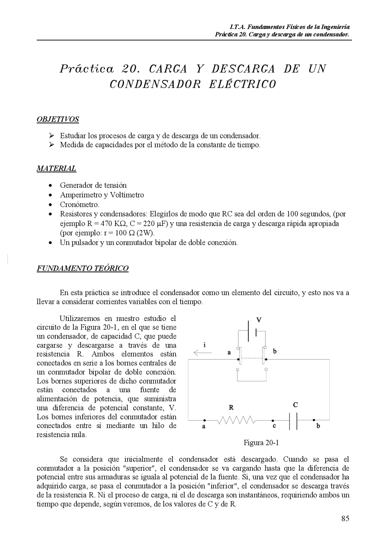 Tutorial de como aprender a realizar ejercicios de condensador - Docsity