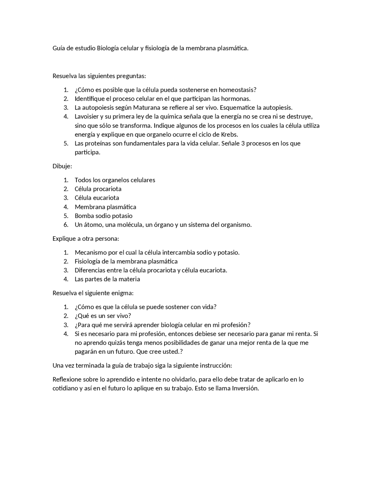 Biología Celular Y Fisiología De La Membrana Plasmática Docsity
