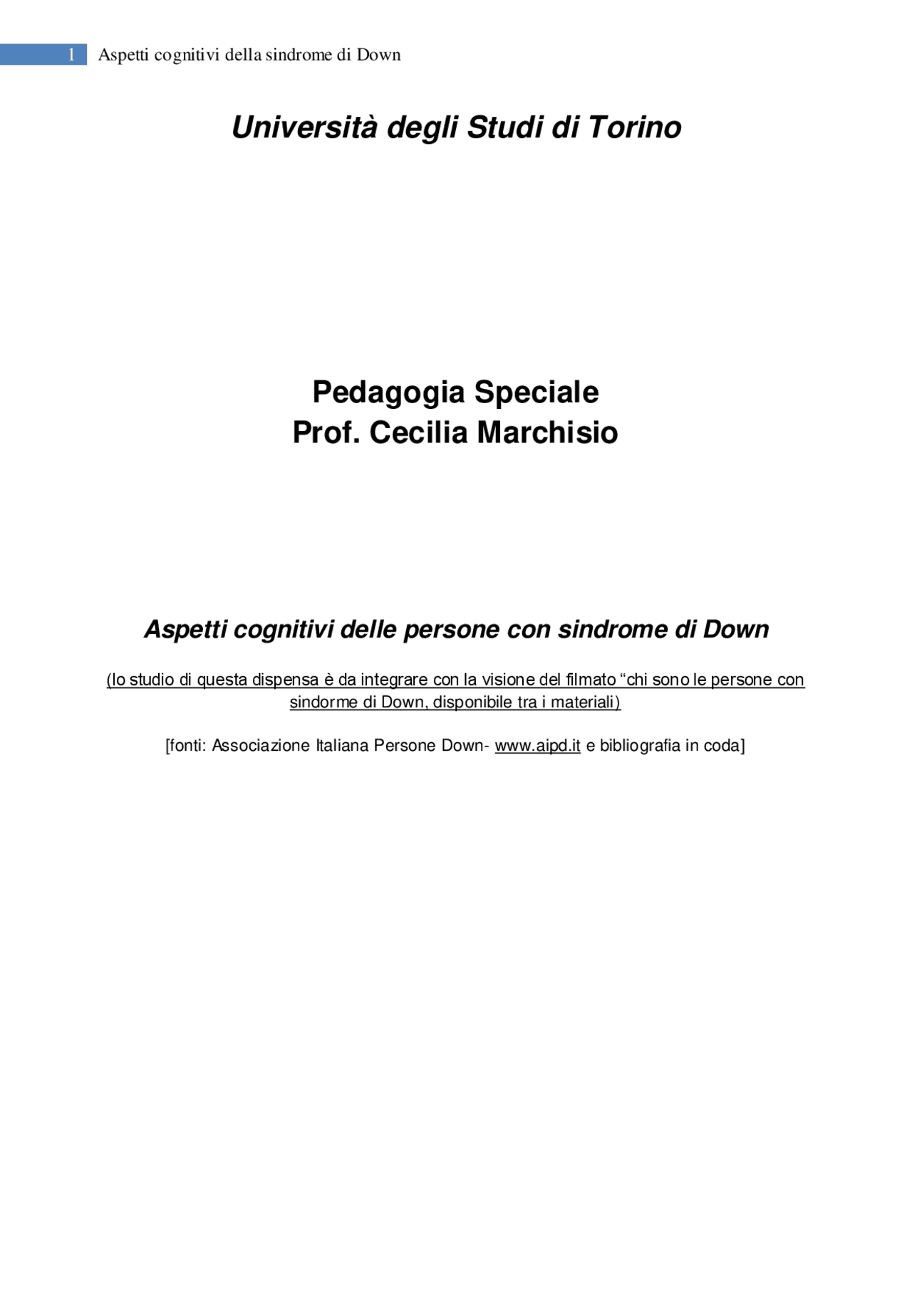 Pedagogia Speciale Sviluppo Atipico Di Soggetti Con Disabilità