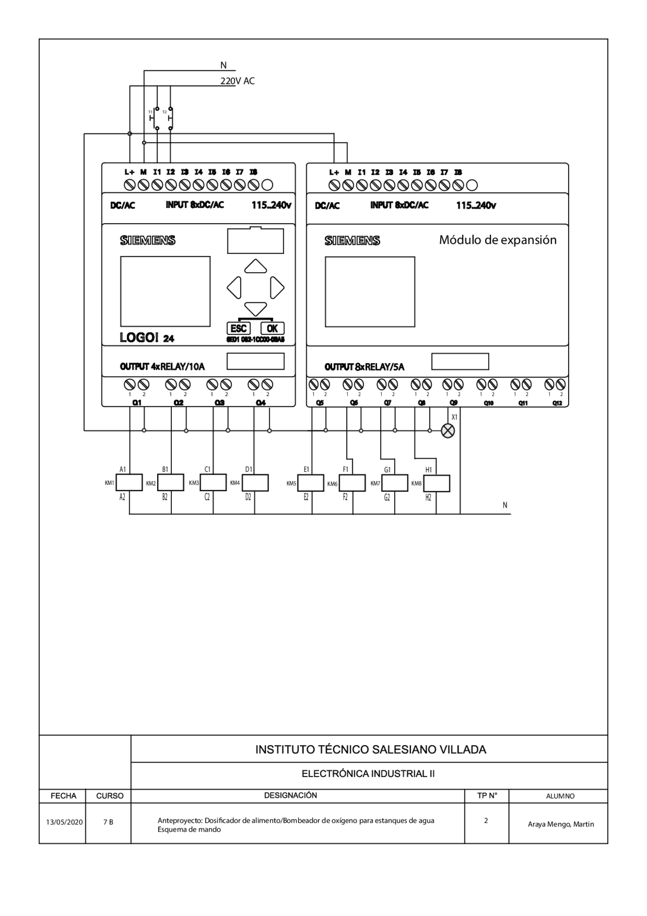 Plano uso de PLC - Ingeniería Industrial | Ejercicios de Tecnología ...