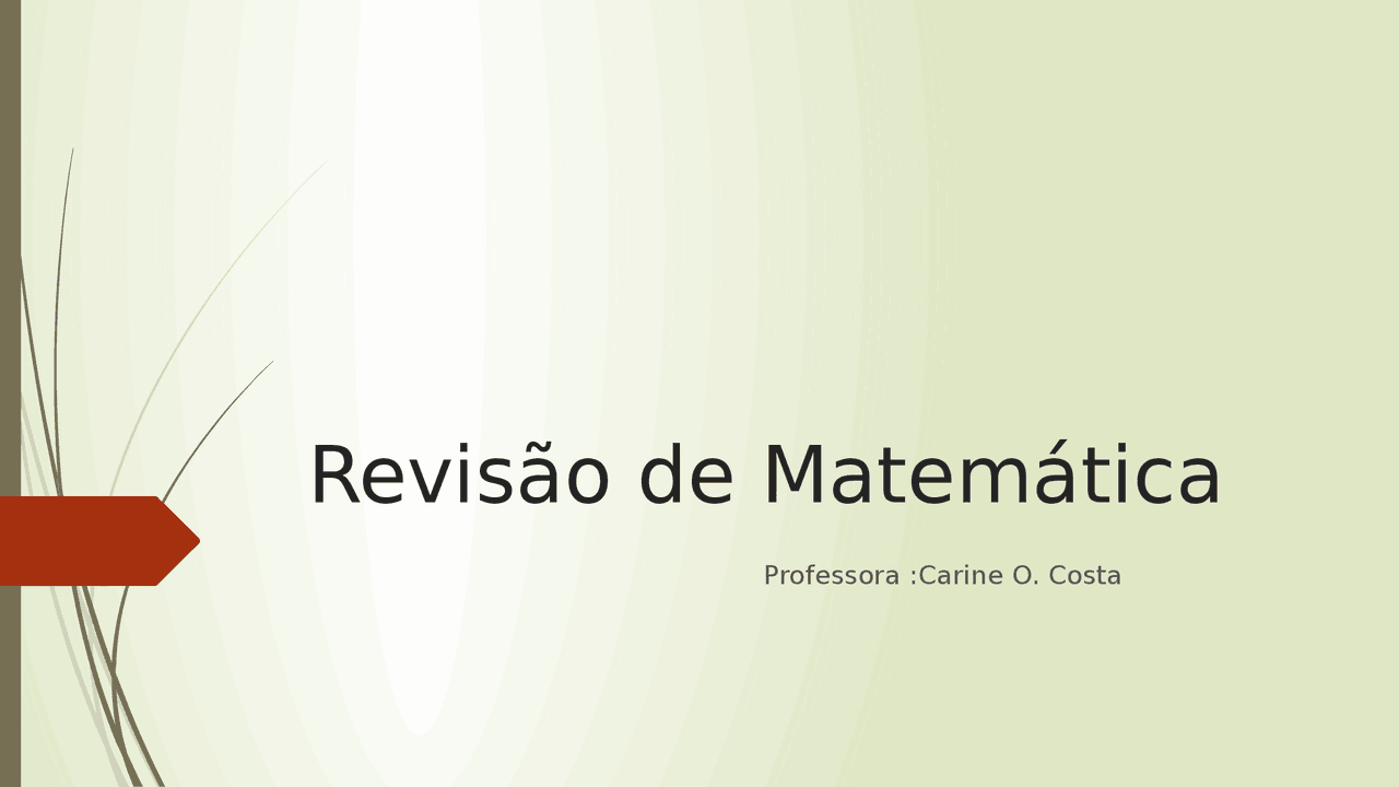 Revisão De Matemática Notas De Aula Matemática Docsity