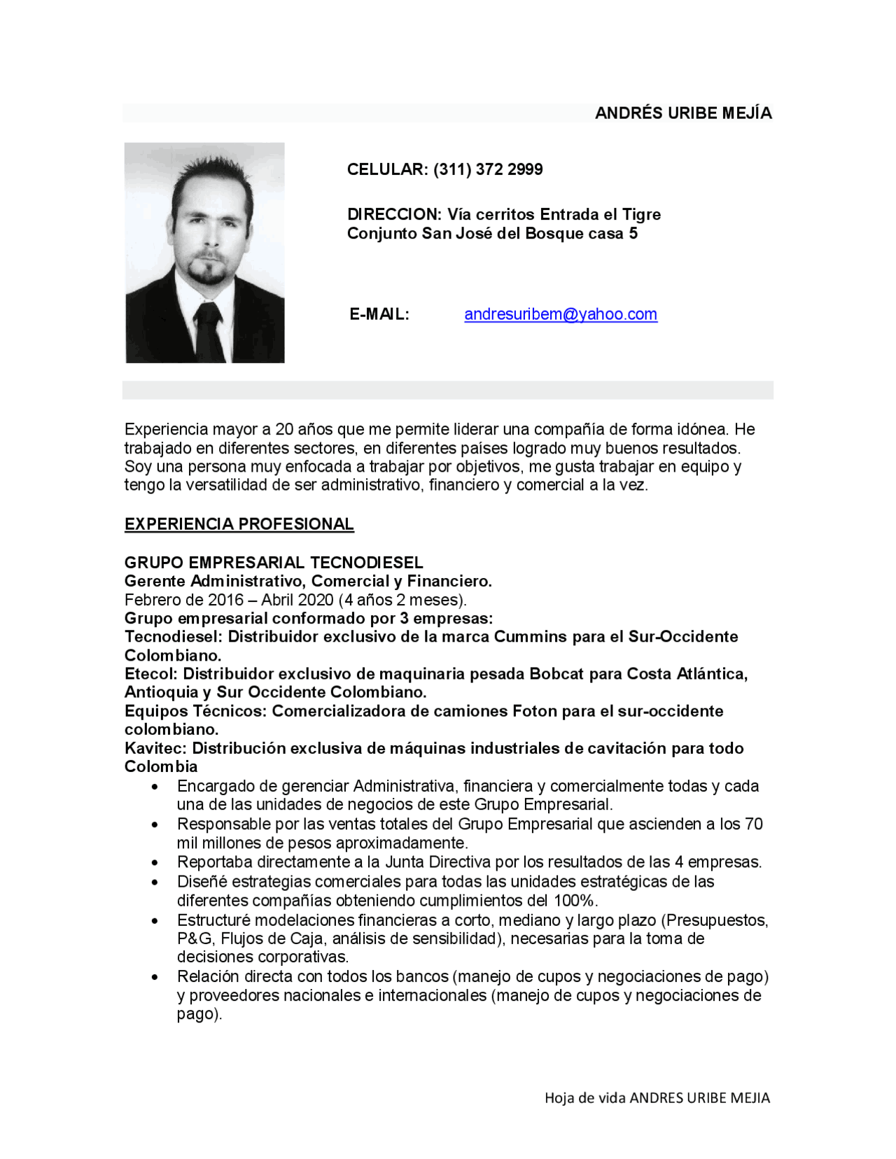 Hoja De Andres Uribe M Resúmenes De Ética Empresarial Docsity
