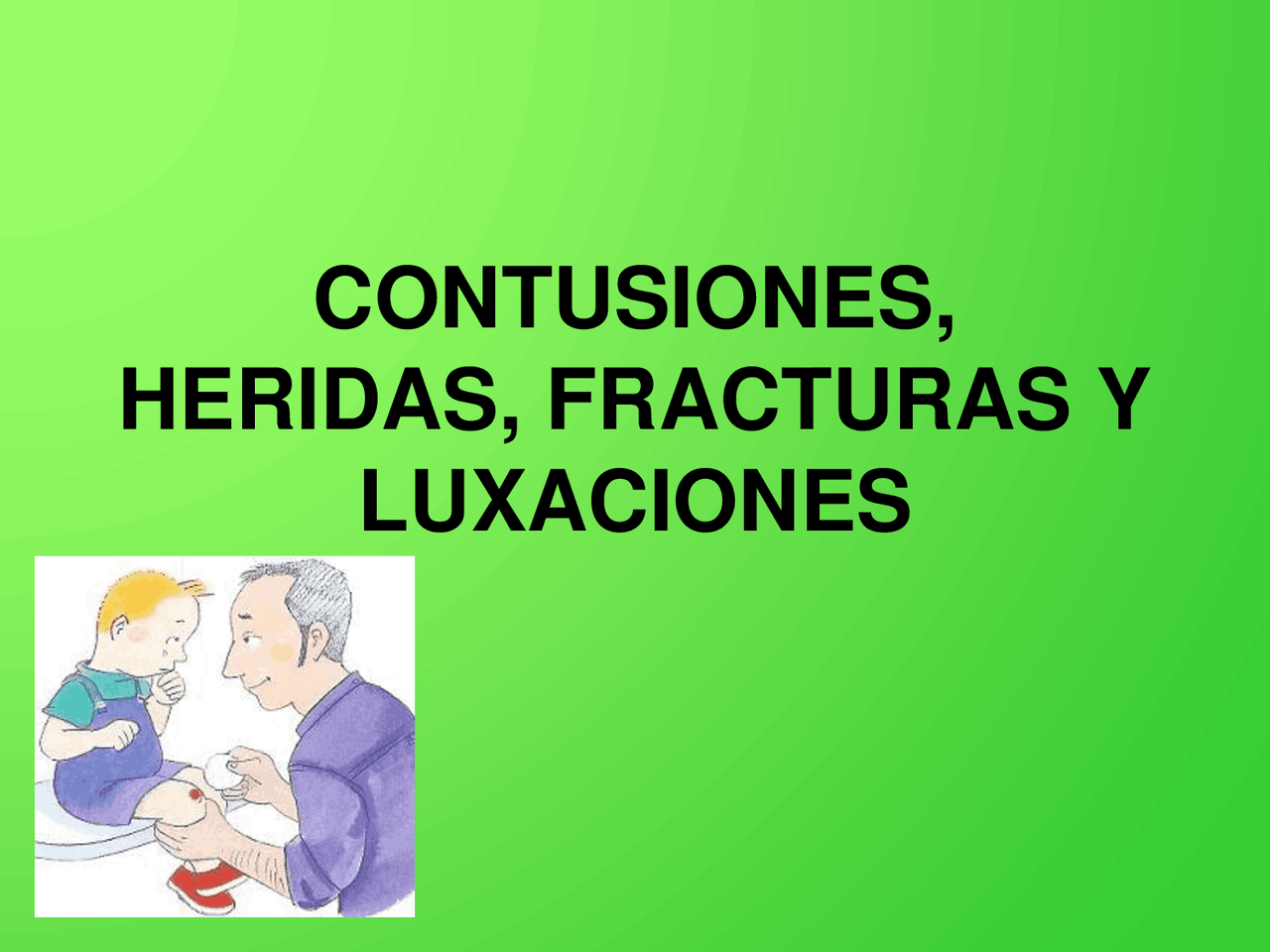 Contusiones y heridas | Diapositivas de Anatomía - Docsity