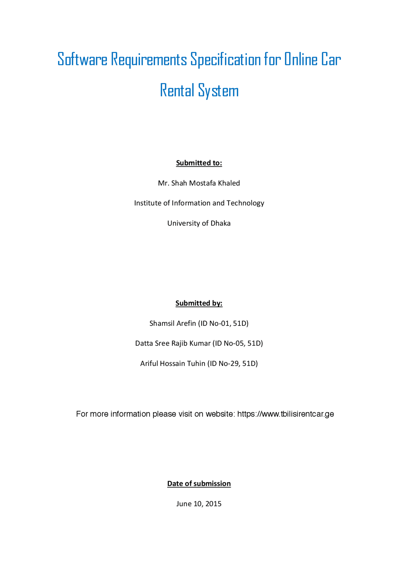 Software Requirements | Assignments Technology | Docsity