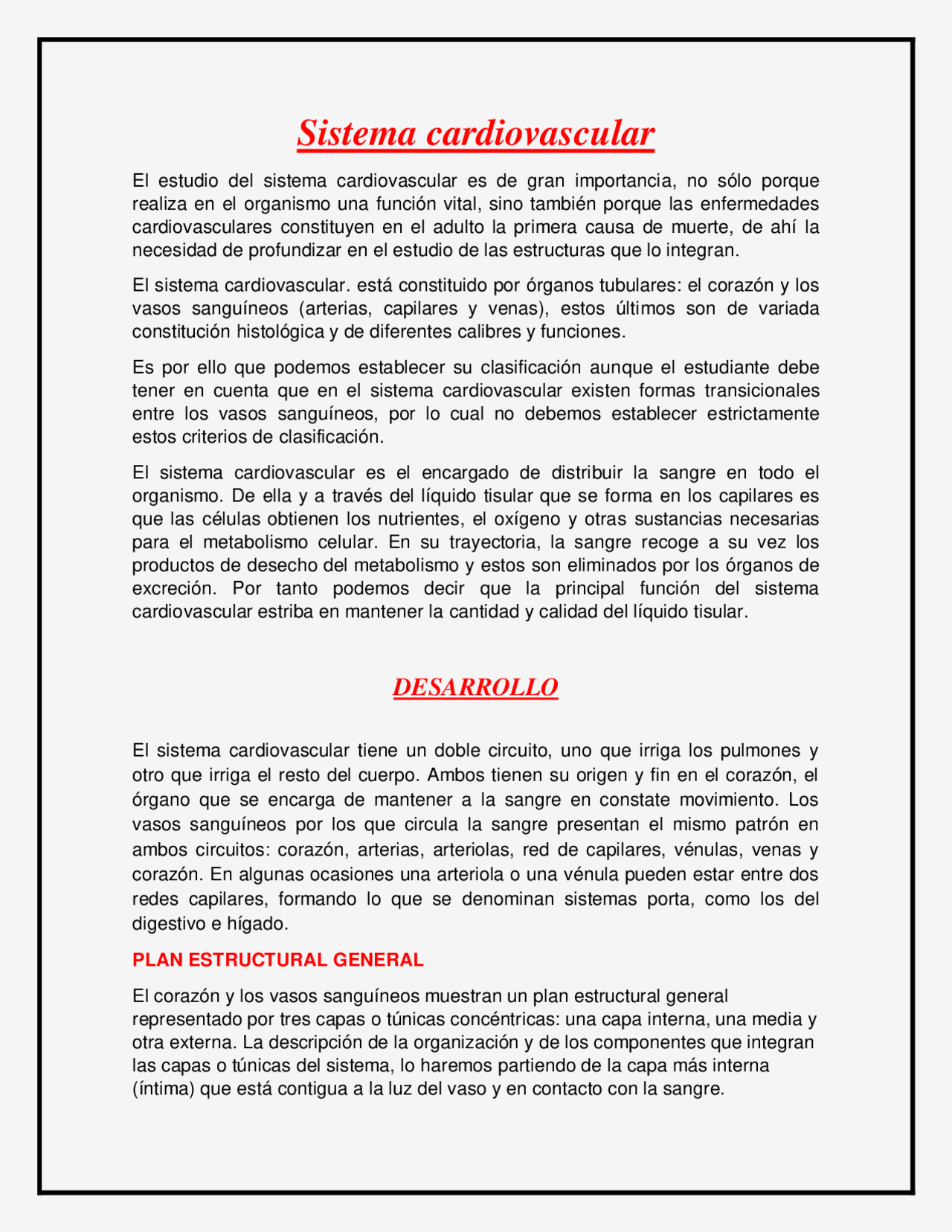 Sistema Cardiovascular Histología Docsity
