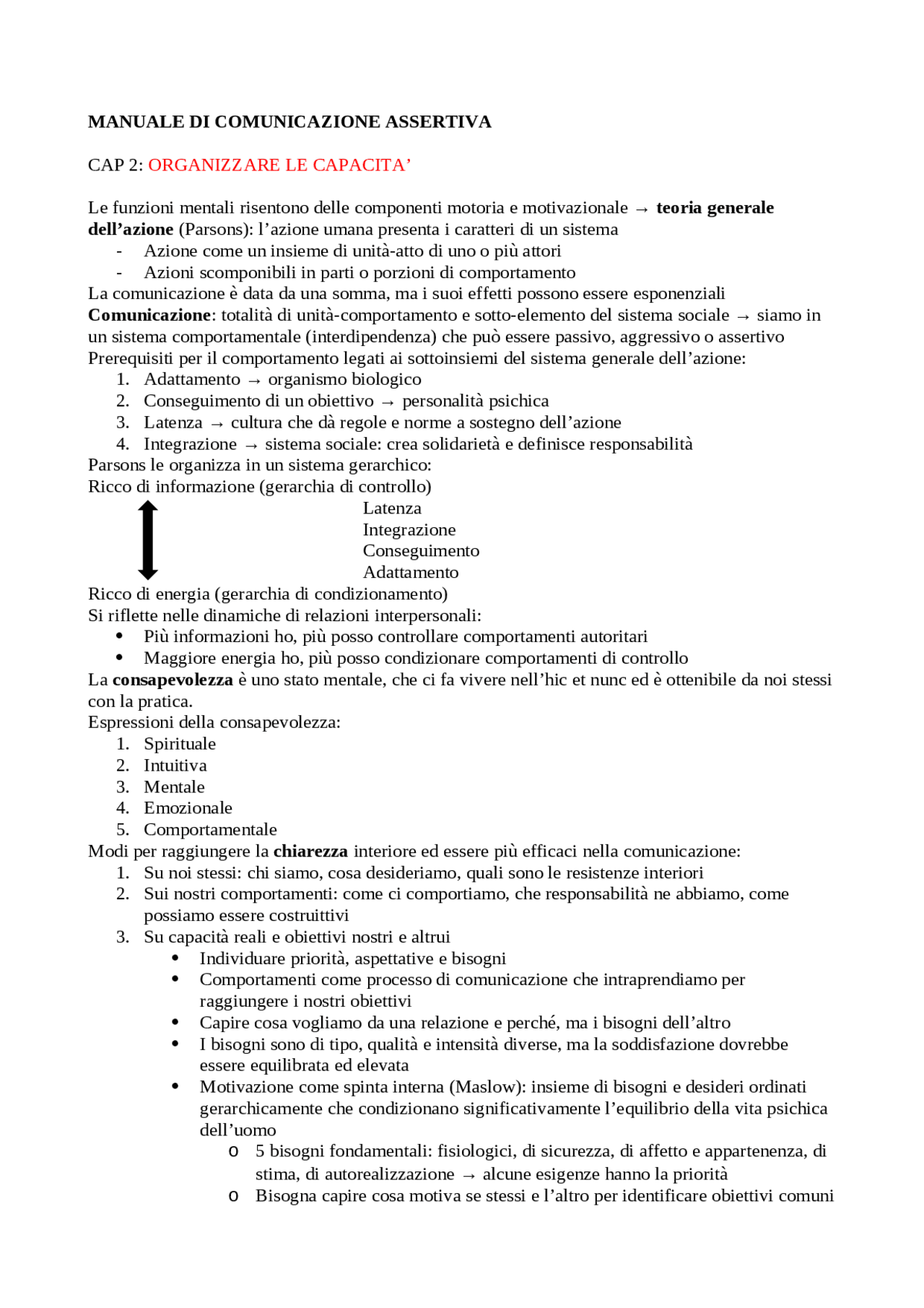 Manuale Di Comunicazione Assertiva Docsity