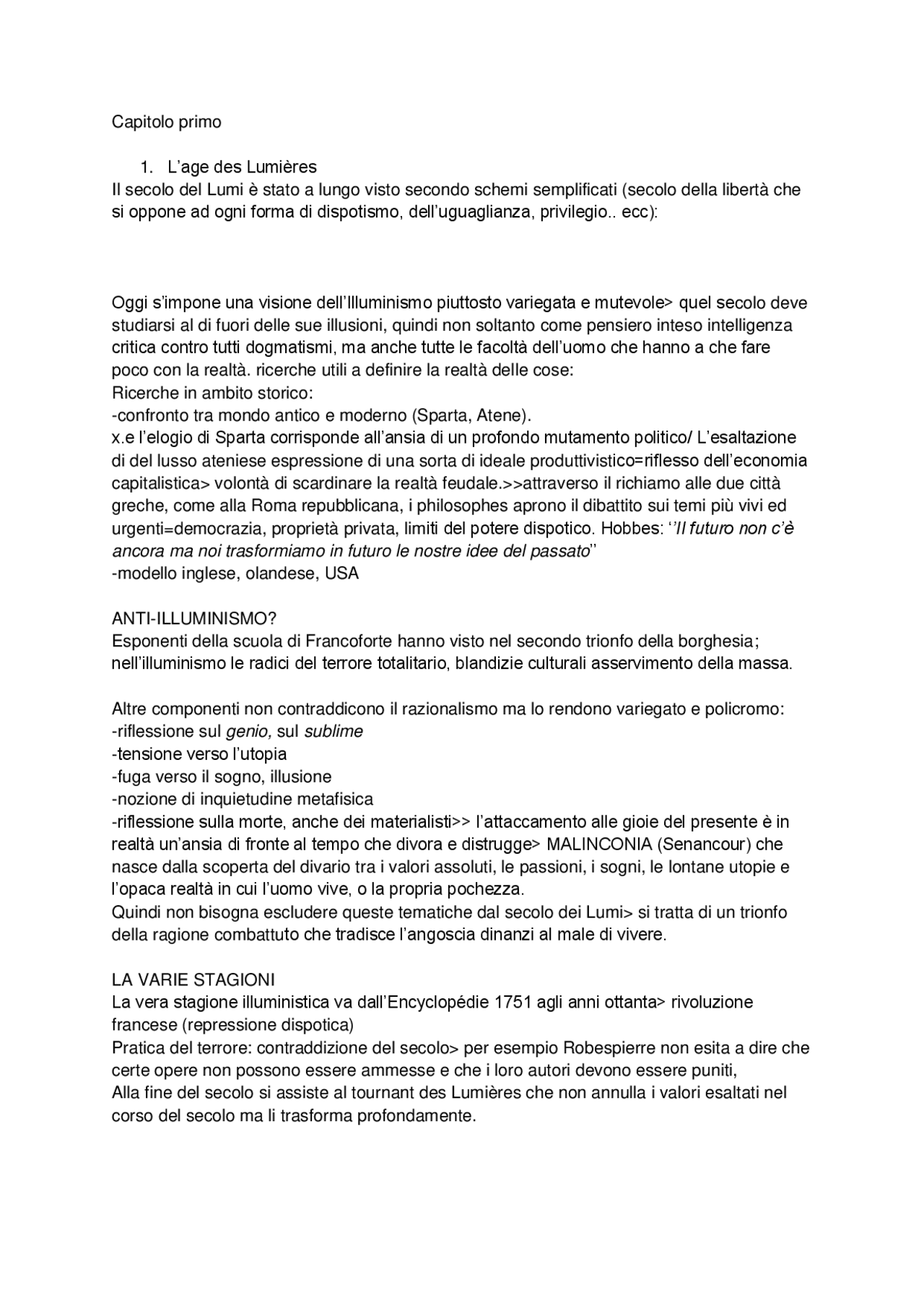 Riassunto Sozzi Esame Letteratura Francese 2 Docsity