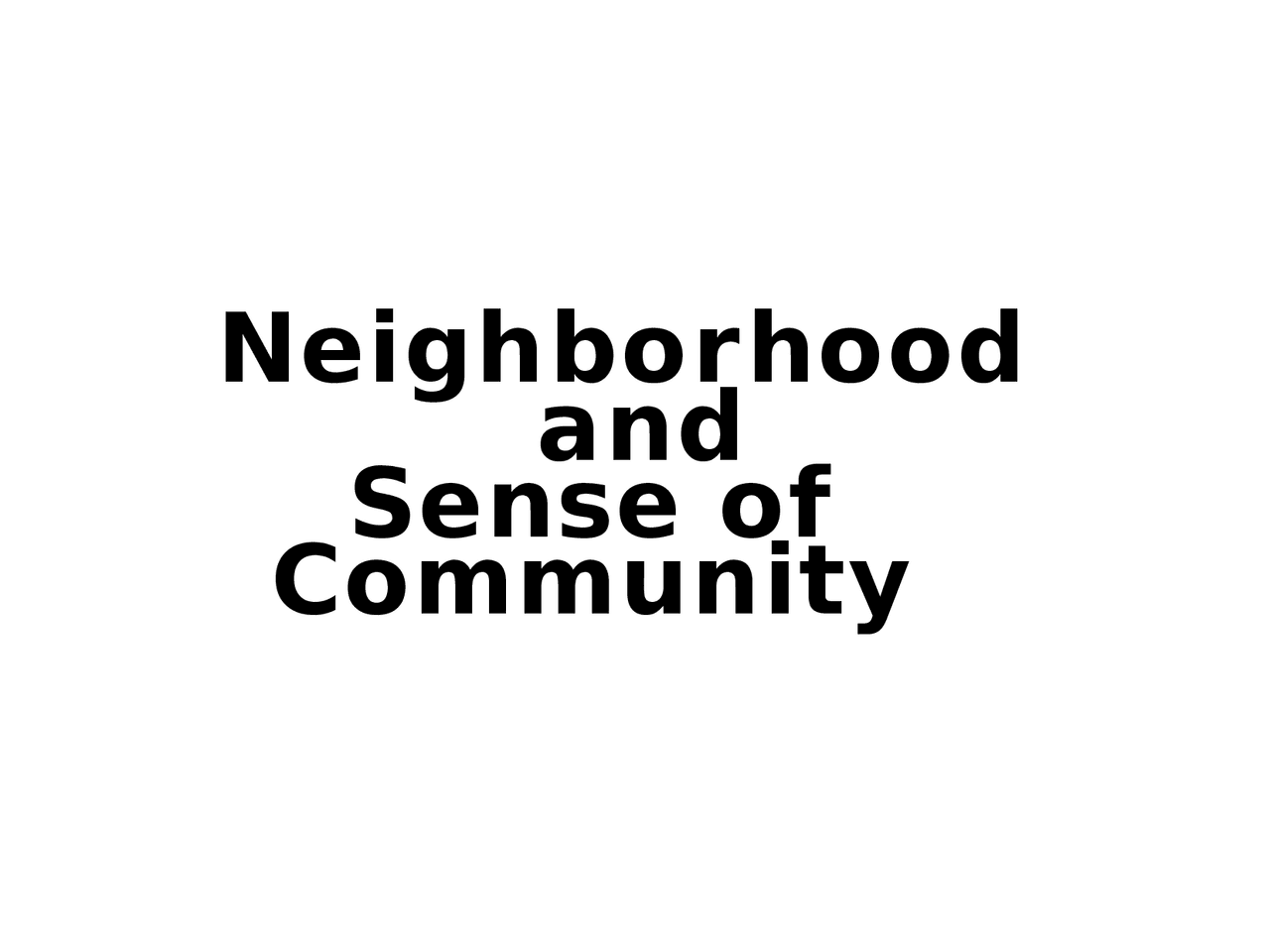 Four elements of sense of community - Docsity