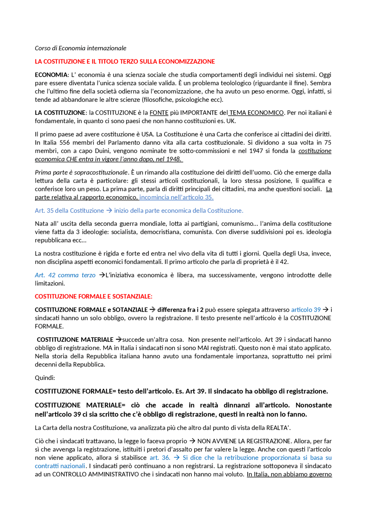 Economia Internazionale Appunti Prof Pace Unicatt Giusti Docsity