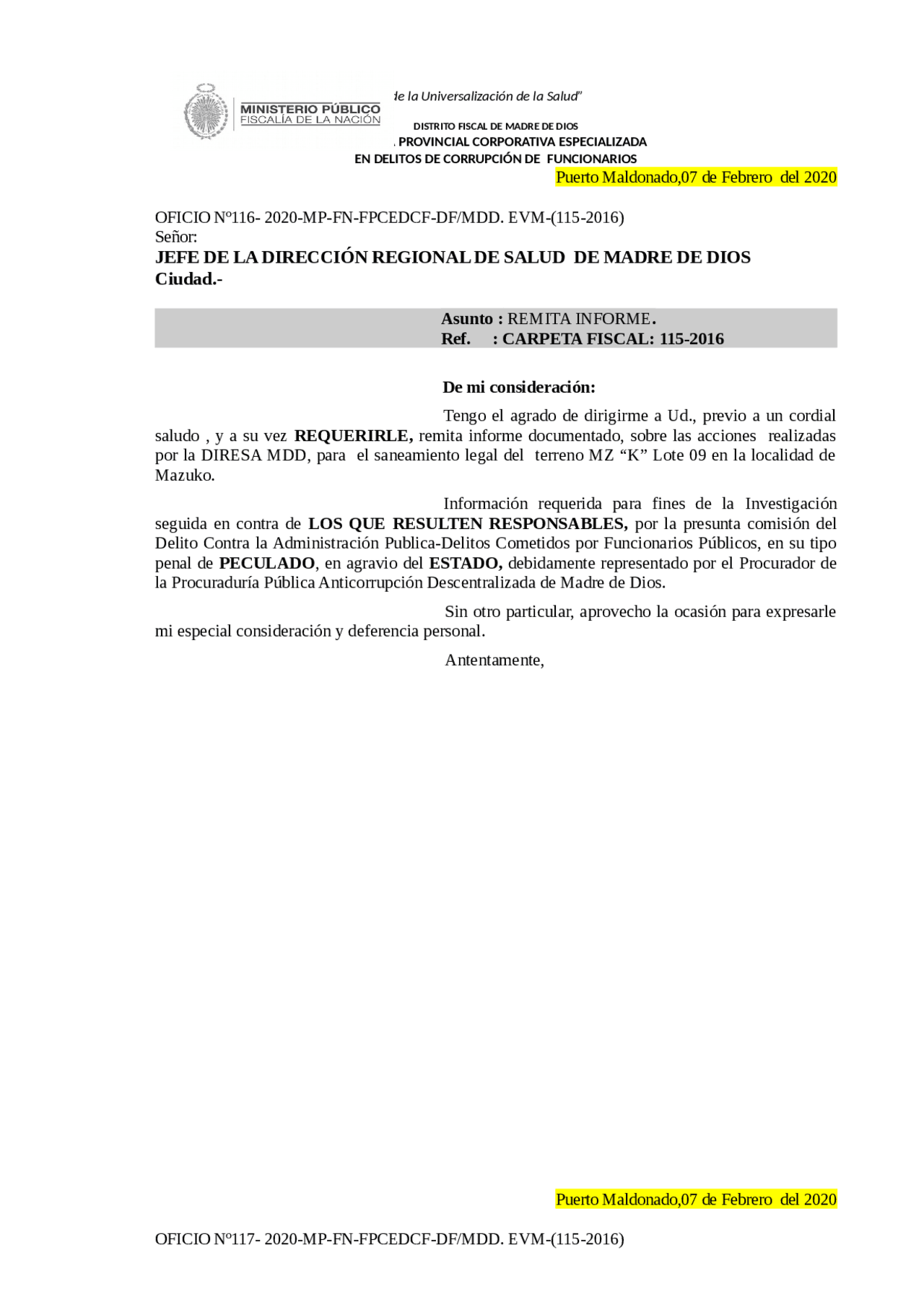 OFICIOS OFICIOS EJEMPLOS PRÁCTICOS - Docsity