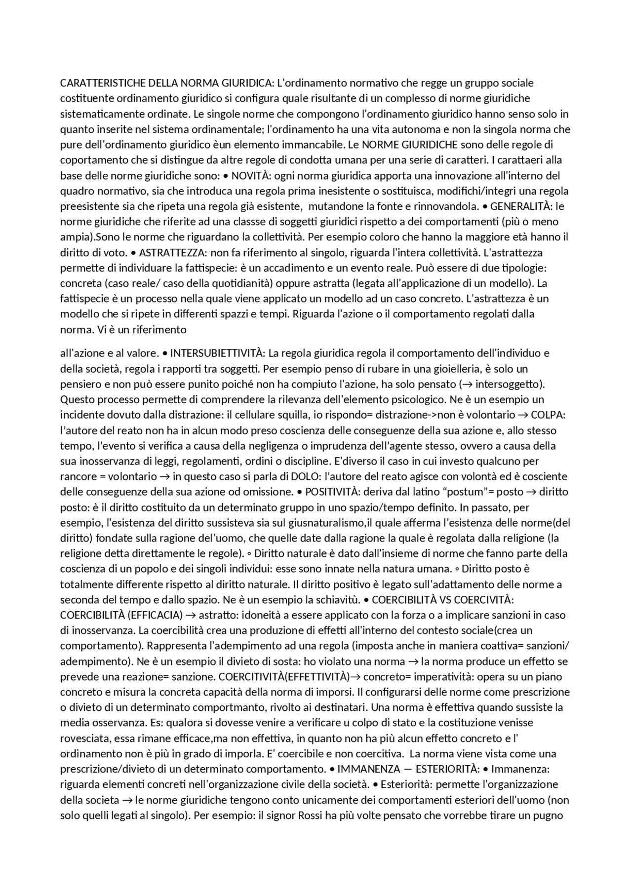 Caratteristiche Norme Giuridiche Docsity