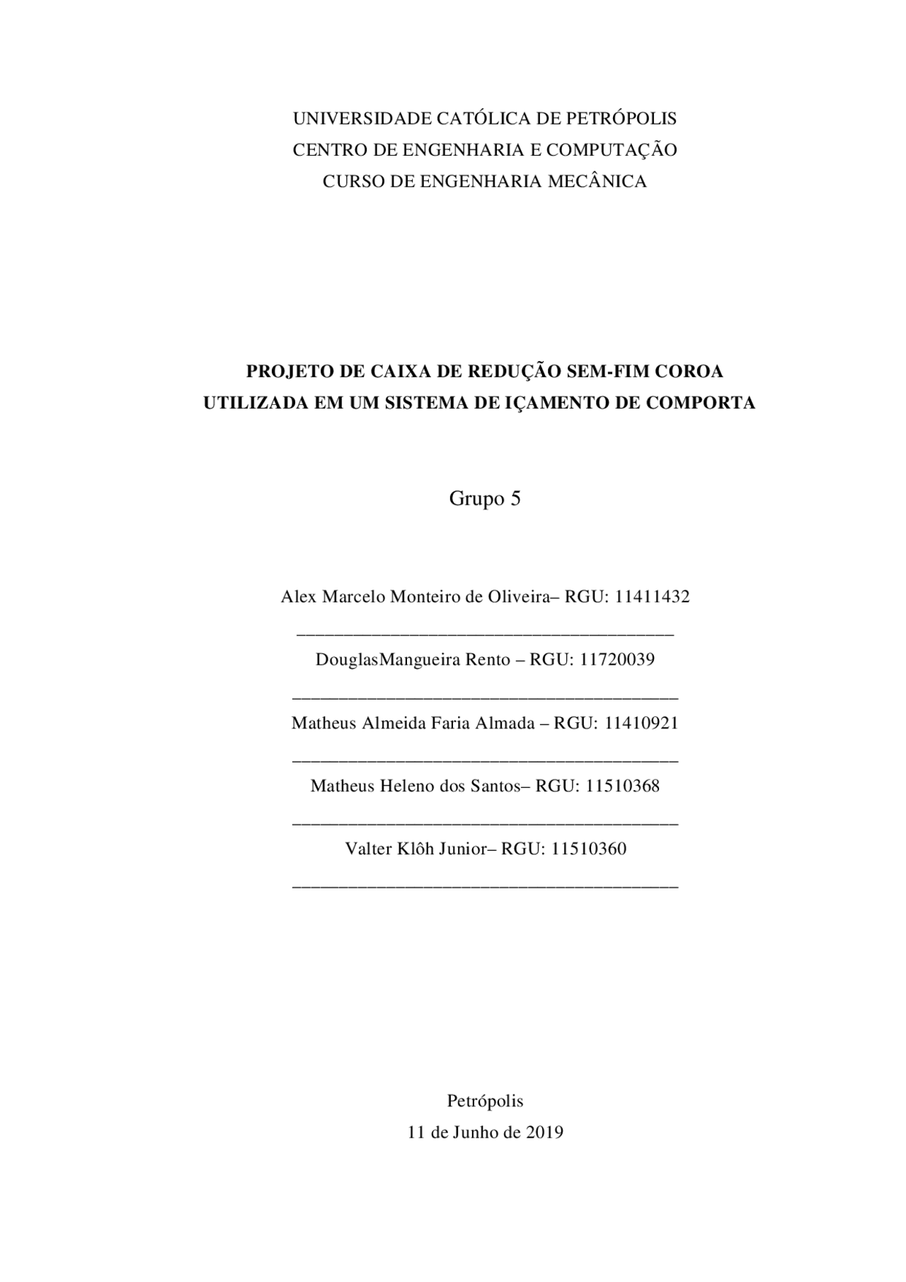 Projeto Ii Elementos De Máquina Ii Docsity