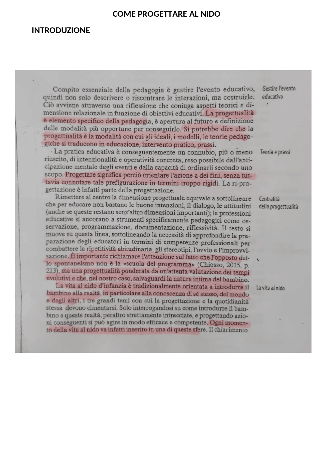 Come Progettare Al Nido Docsity