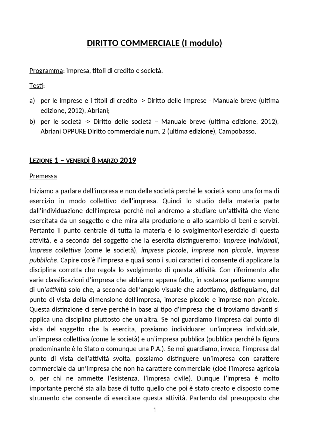 Lez 1 Parte 1 Integrale Riassunto Diritto Delle Assicurazioni Docsity