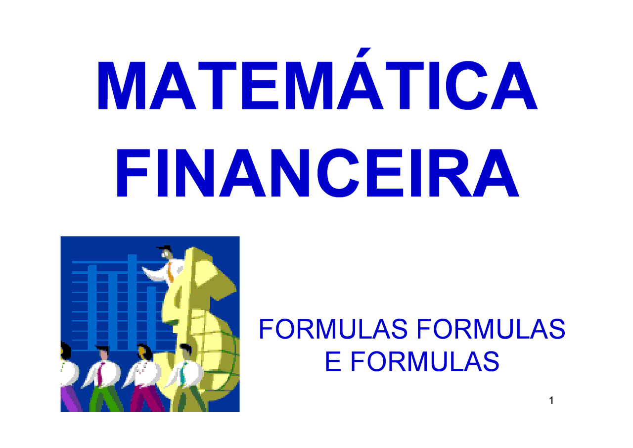 MATEMATICA FINANCEIRA | Esquemas Matemática Financeira | Docsity