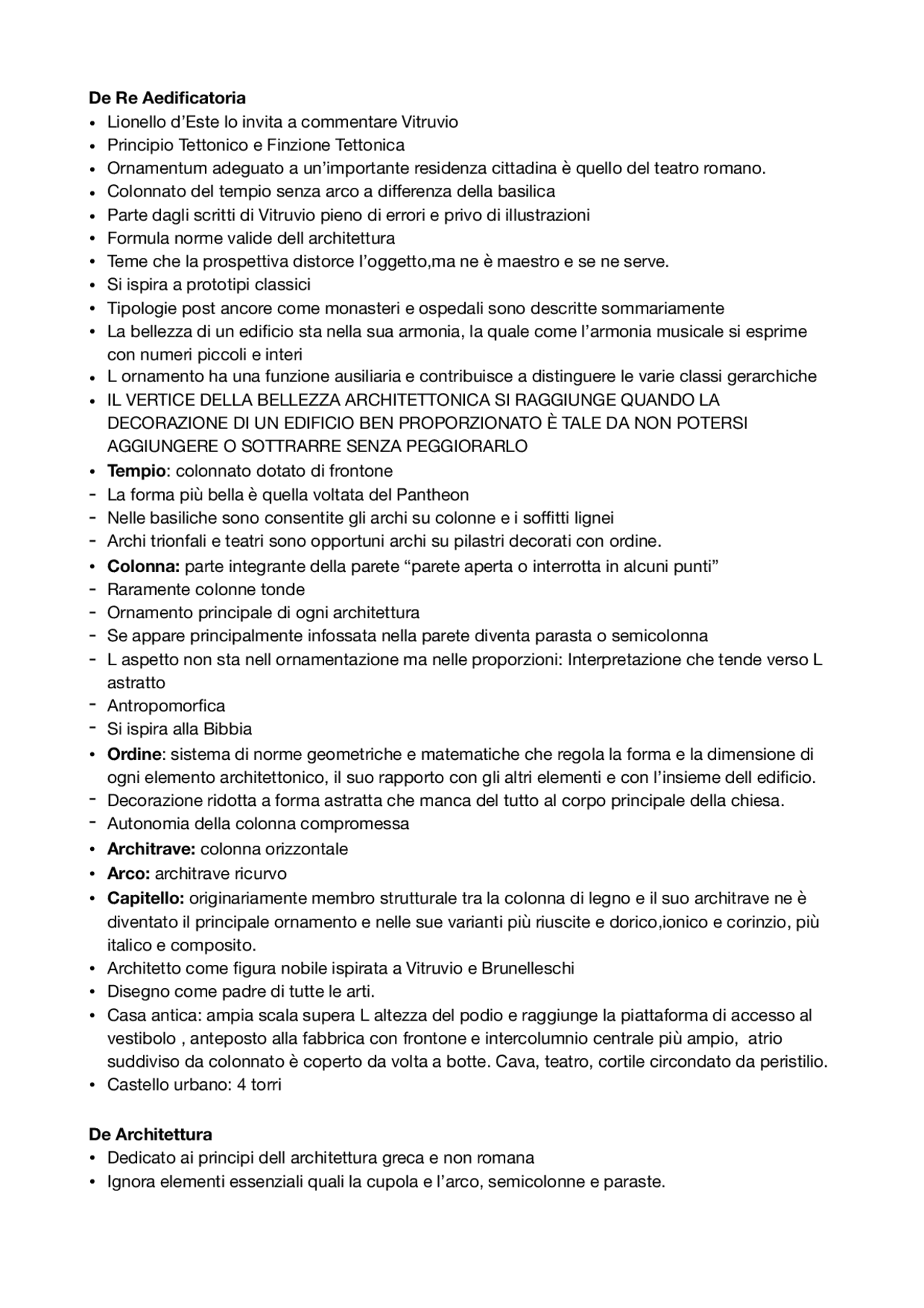DE RE AEDIFICATORIA Leon Battista Alberti | Appunti di Storia Dell ...