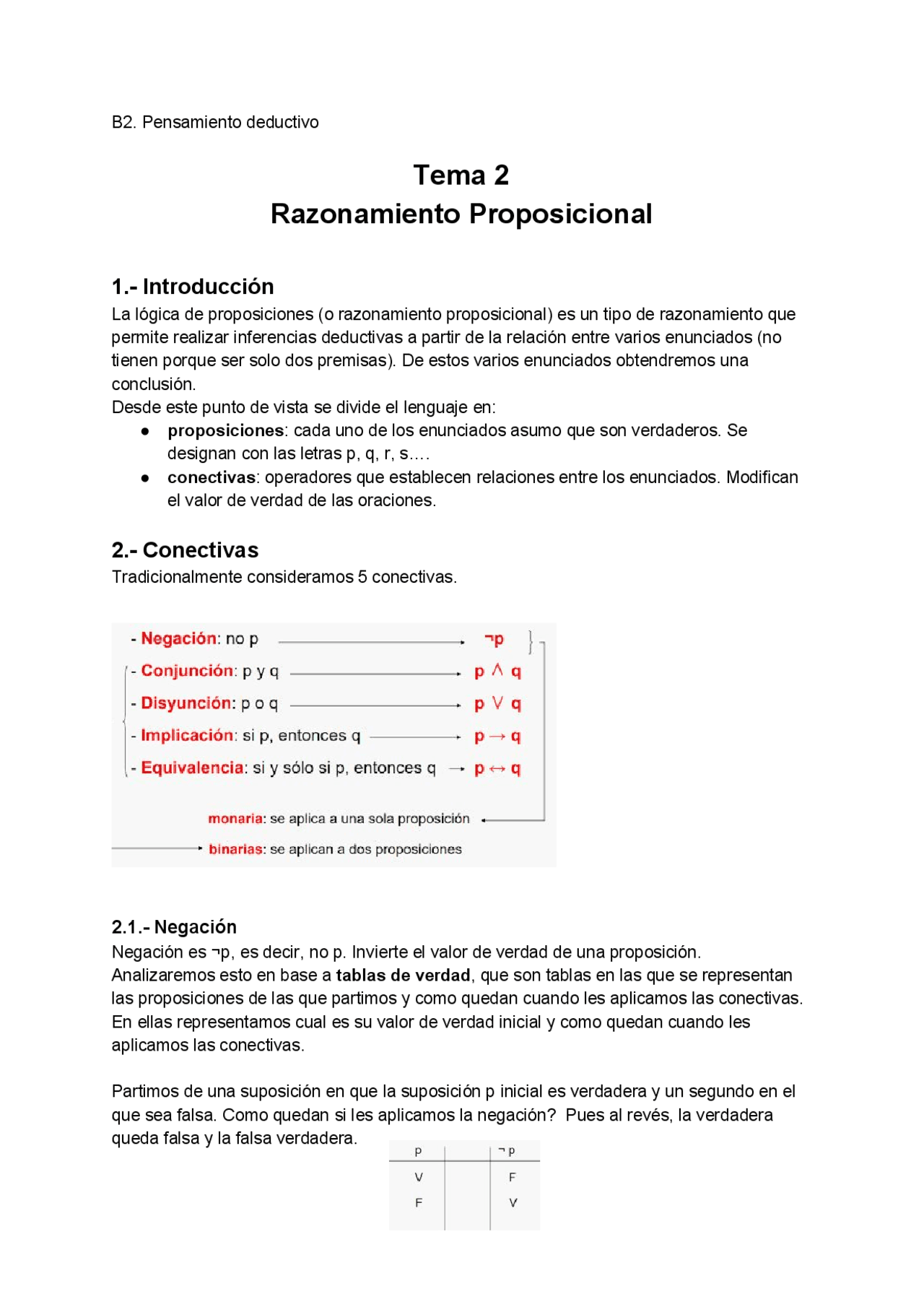 B2. T2. Razonamiento Proposicional.pdf - Docsity