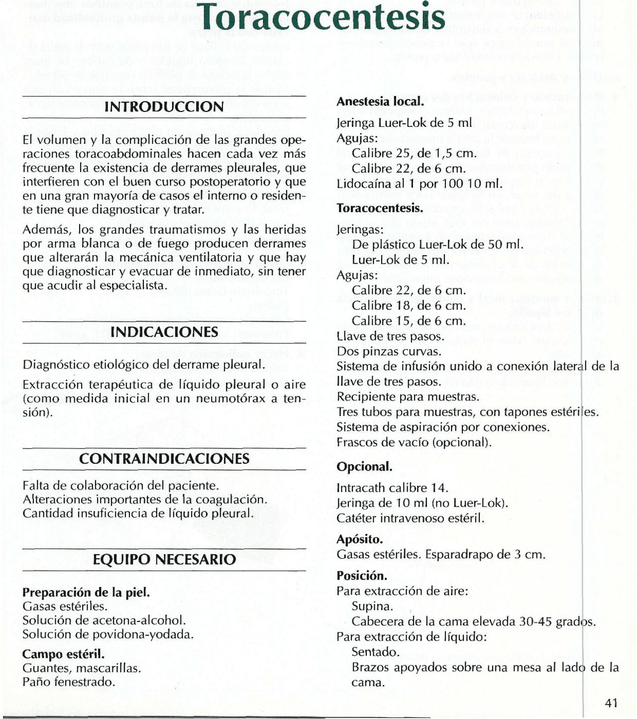 Guía para una Toracocentesis - Docsity