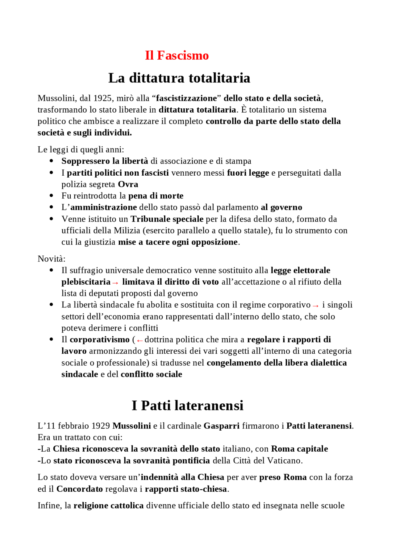 Il Fascismo Docsity