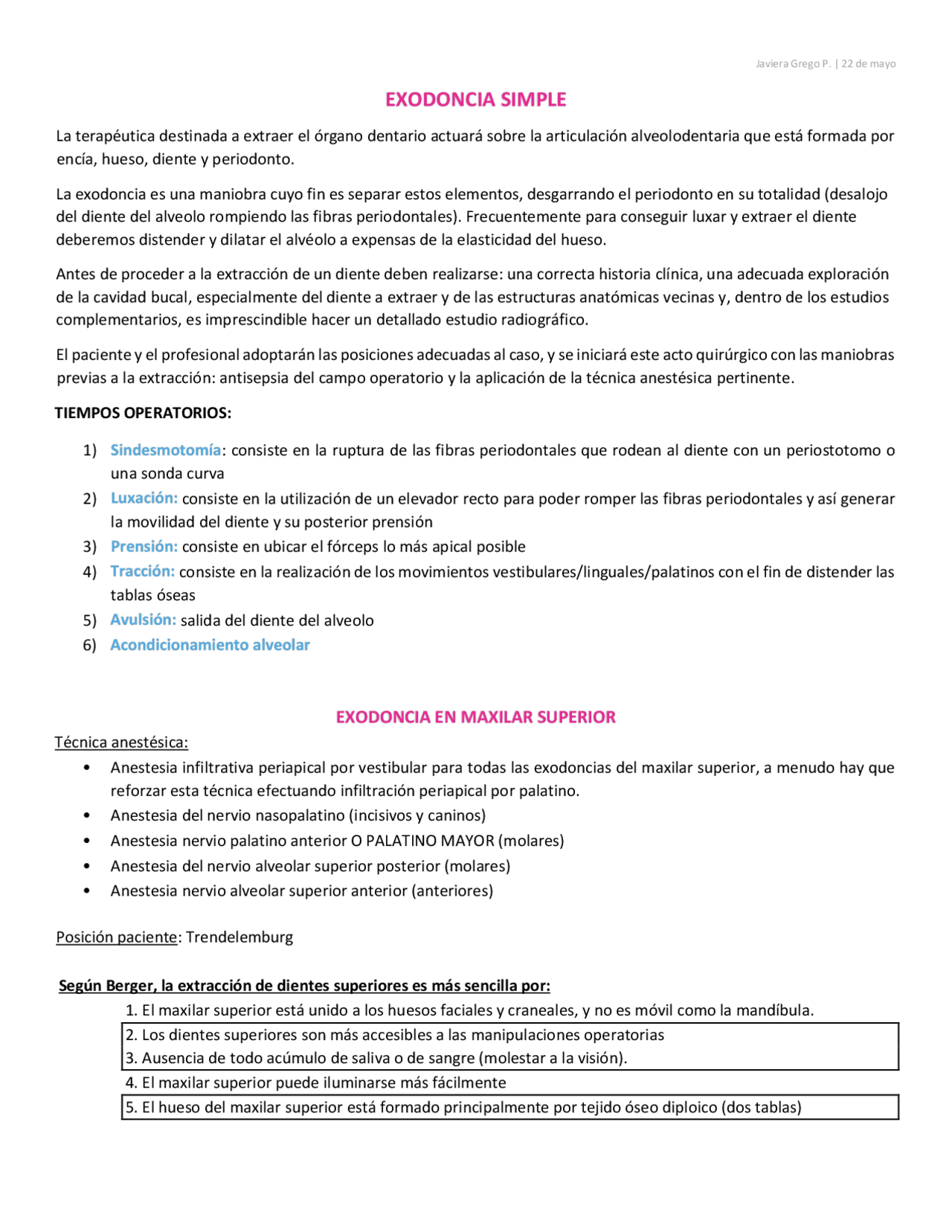 Exodoncia simple y tecnicas - Docsity