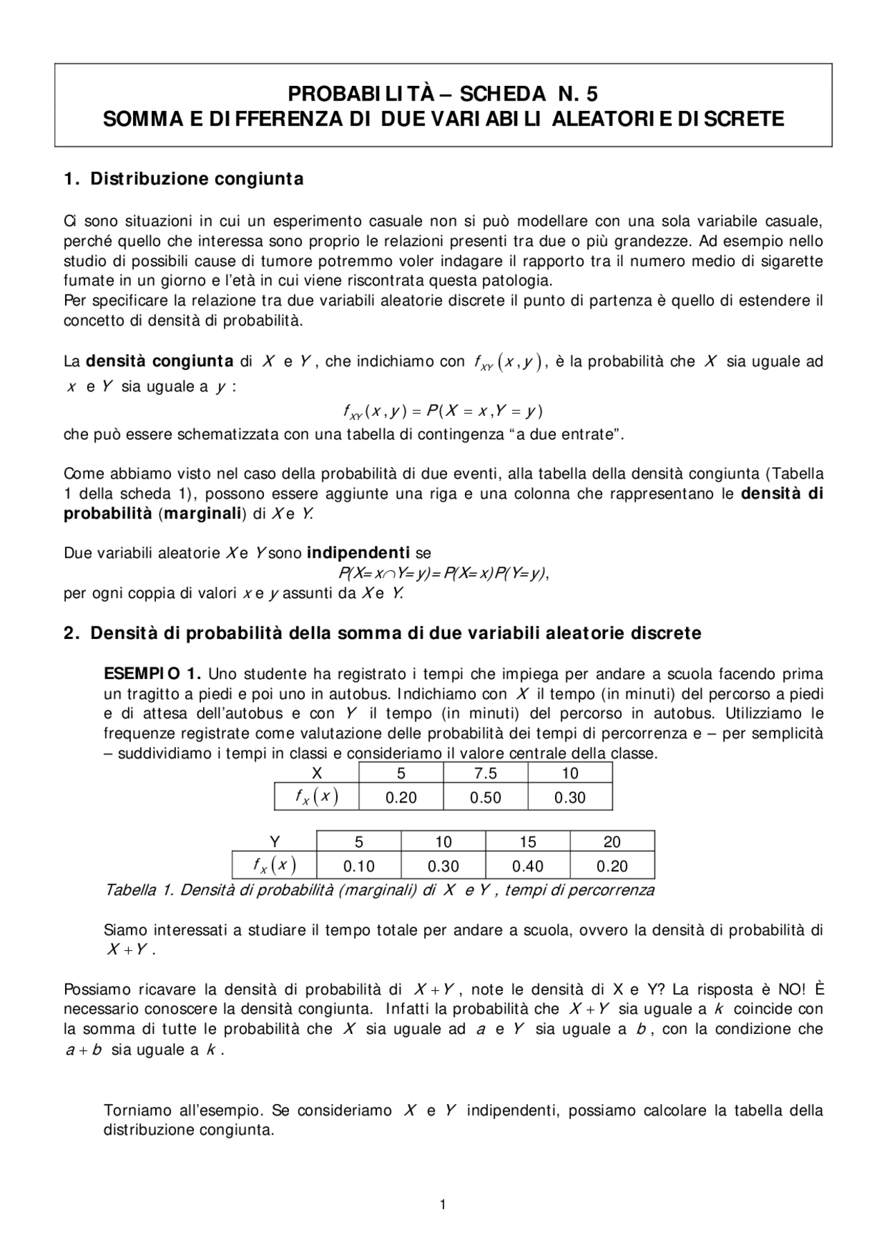 Variabili Aleatorie Discrete Docsity