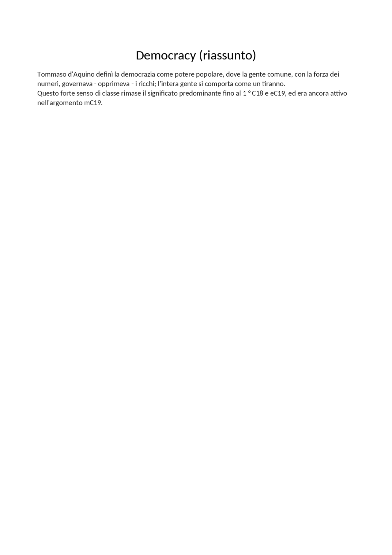 Williams Democracy Ita Riassunto Docsity