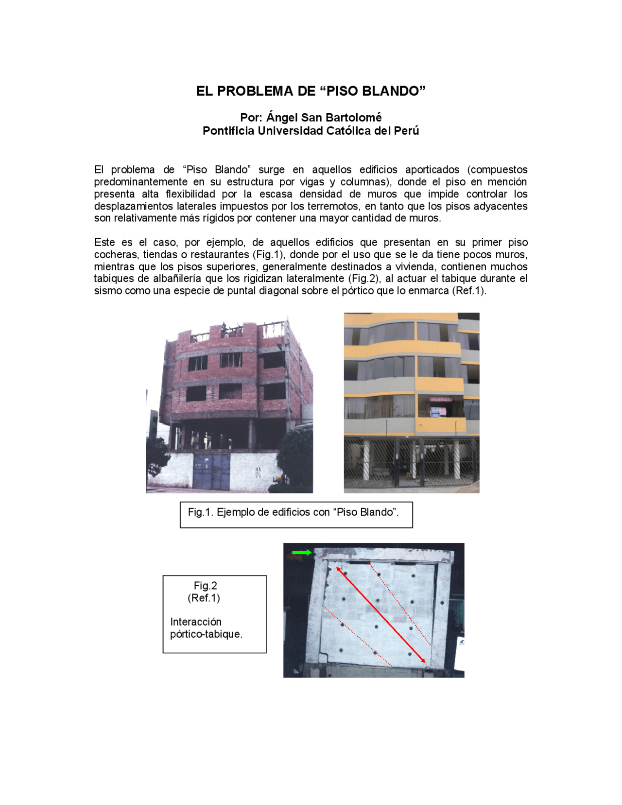 Piso blando, en edificios. - Docsity