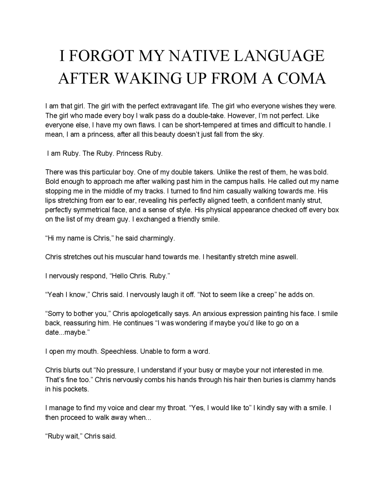 I forgot my native language - Docsity