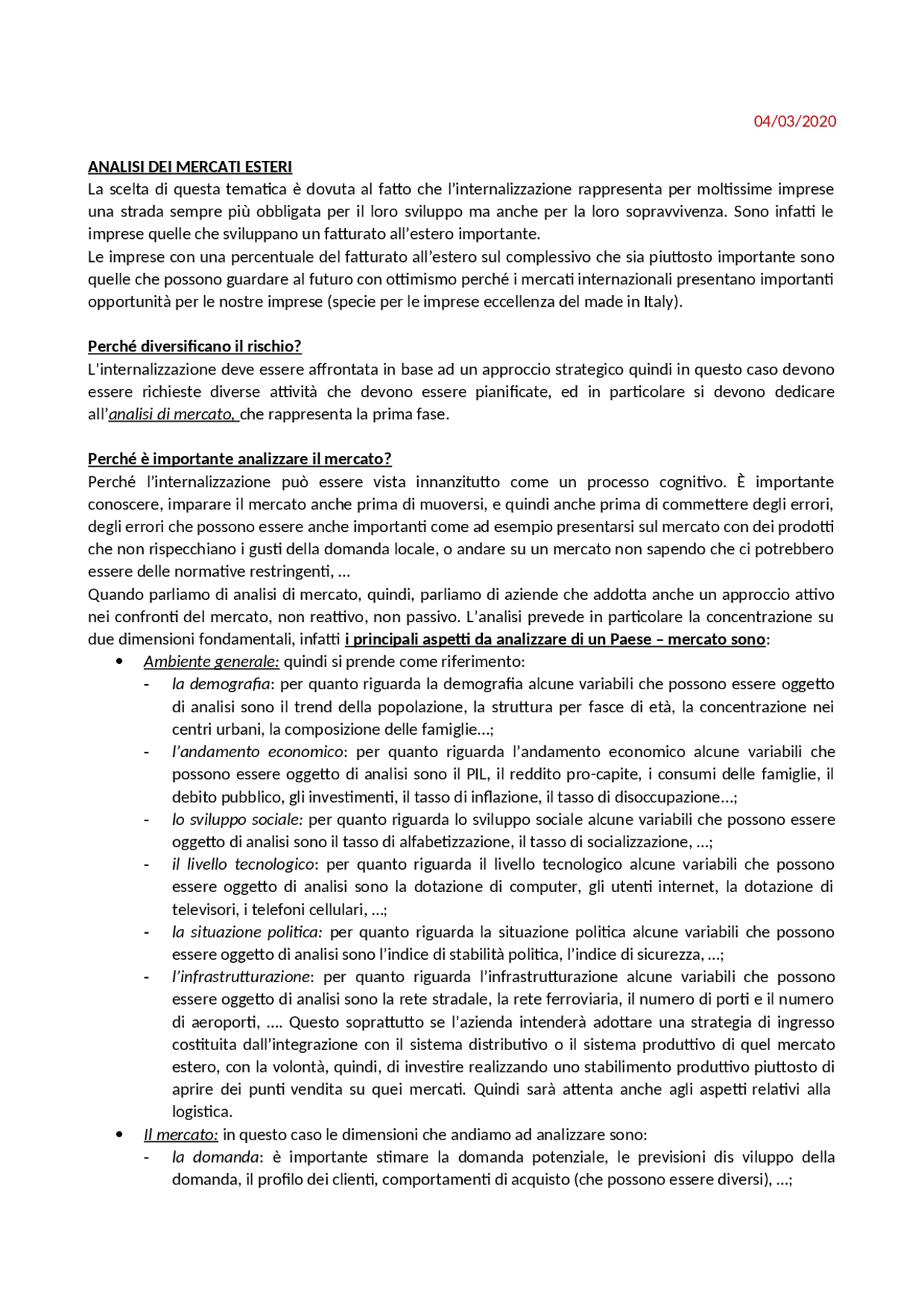 Marketing Appunti Di Una Parte Delle Lezioni Docsity